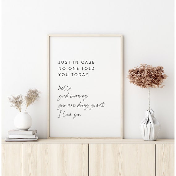 Self Care Printable Just in Case No One Told You Today Self | Etsy