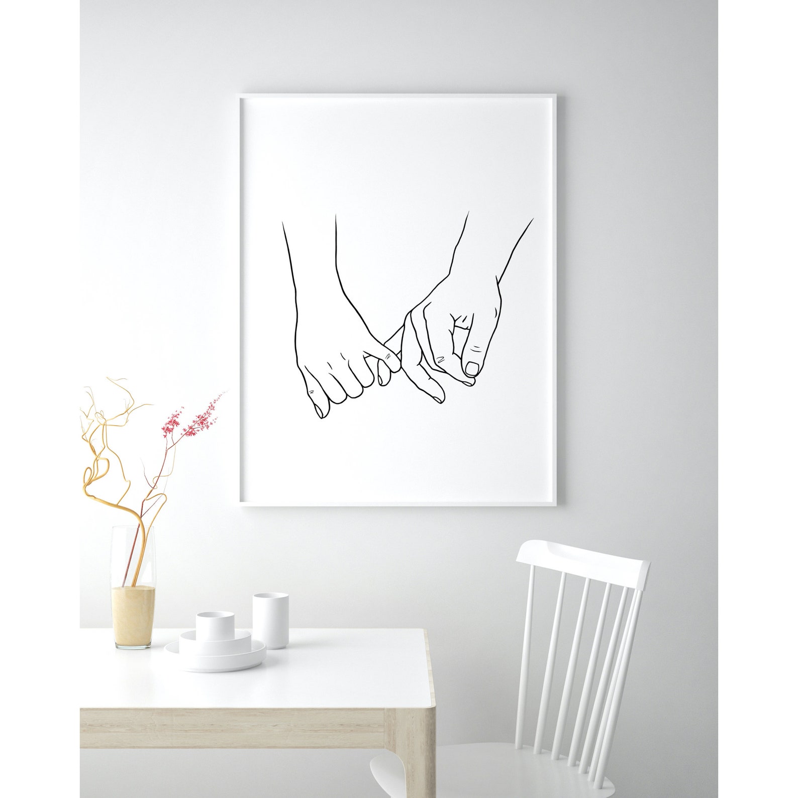 Pinky Promise Print Pinky Swear Art Hands Line Drawing Line - Etsy