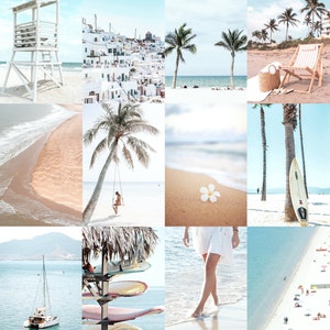 Wall Collage Kit, Beach Blue Aesthetic, DIGITAL DOWNLOAD, 50 Pcs - Etsy ...