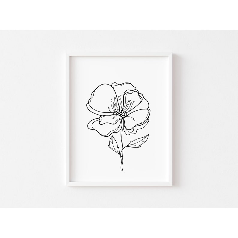 3 Piece Wall Art Flower Line Art Line Art Set of 3 Line Art - Etsy Canada