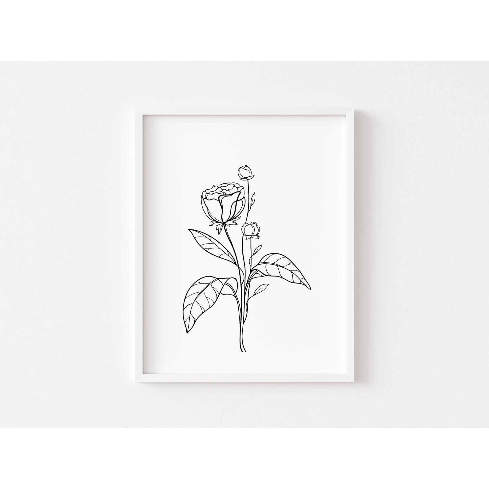 3 Piece Wall Art Flower Line Art Line Art Set of 3 Line Art - Etsy Canada