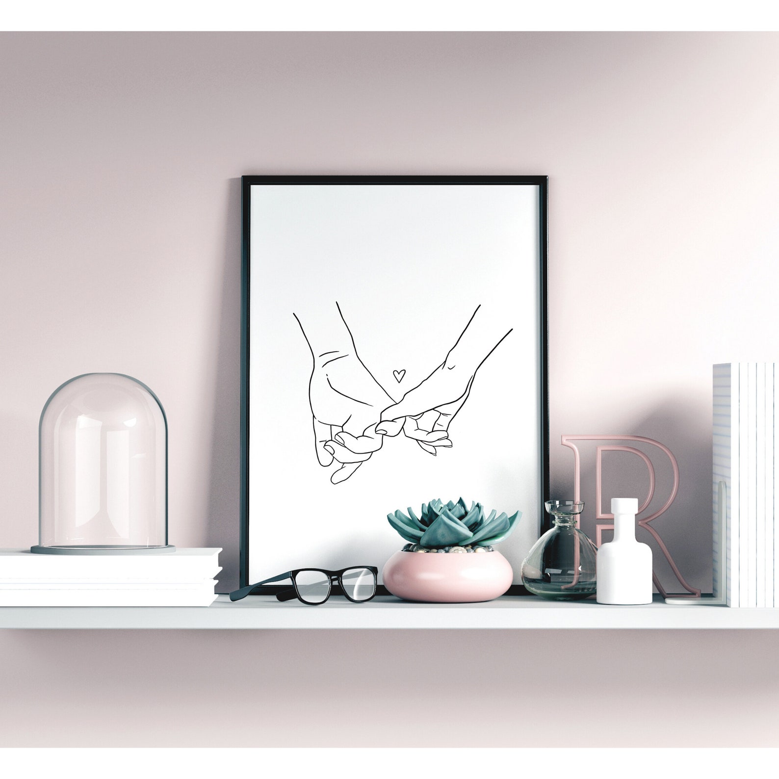 Pinky Promise Print Pinky Swear Art Hands Line Drawing Line - Etsy