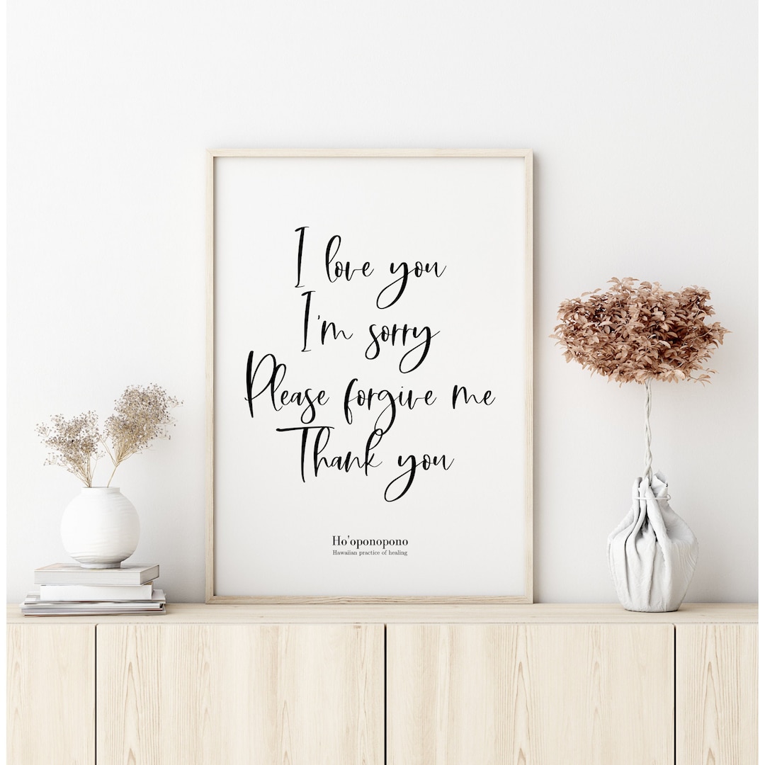 Hawaii Printable Art, Ho'oponopono Prayer, Hawaii Artwork, Hawaiian ...