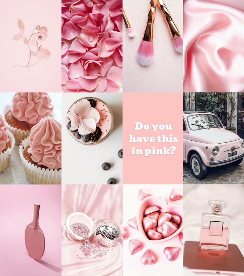 Wall Collage Kit Pink Collage Kit Soft Pink Light Pink Etsy Canada