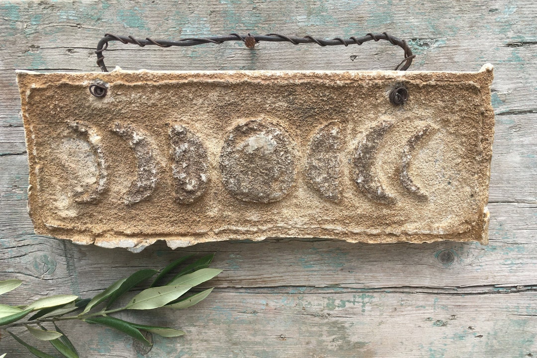 Concrete Sign, Lunar Eclipse, Concrete Lunar Phase, Moon Phase Decor ...
