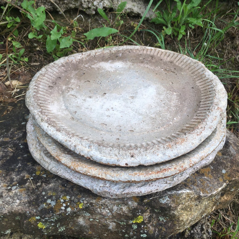 Concrete Rustic Plant Pot Saucer, Plant Pot Tray, Concrete Plate ...