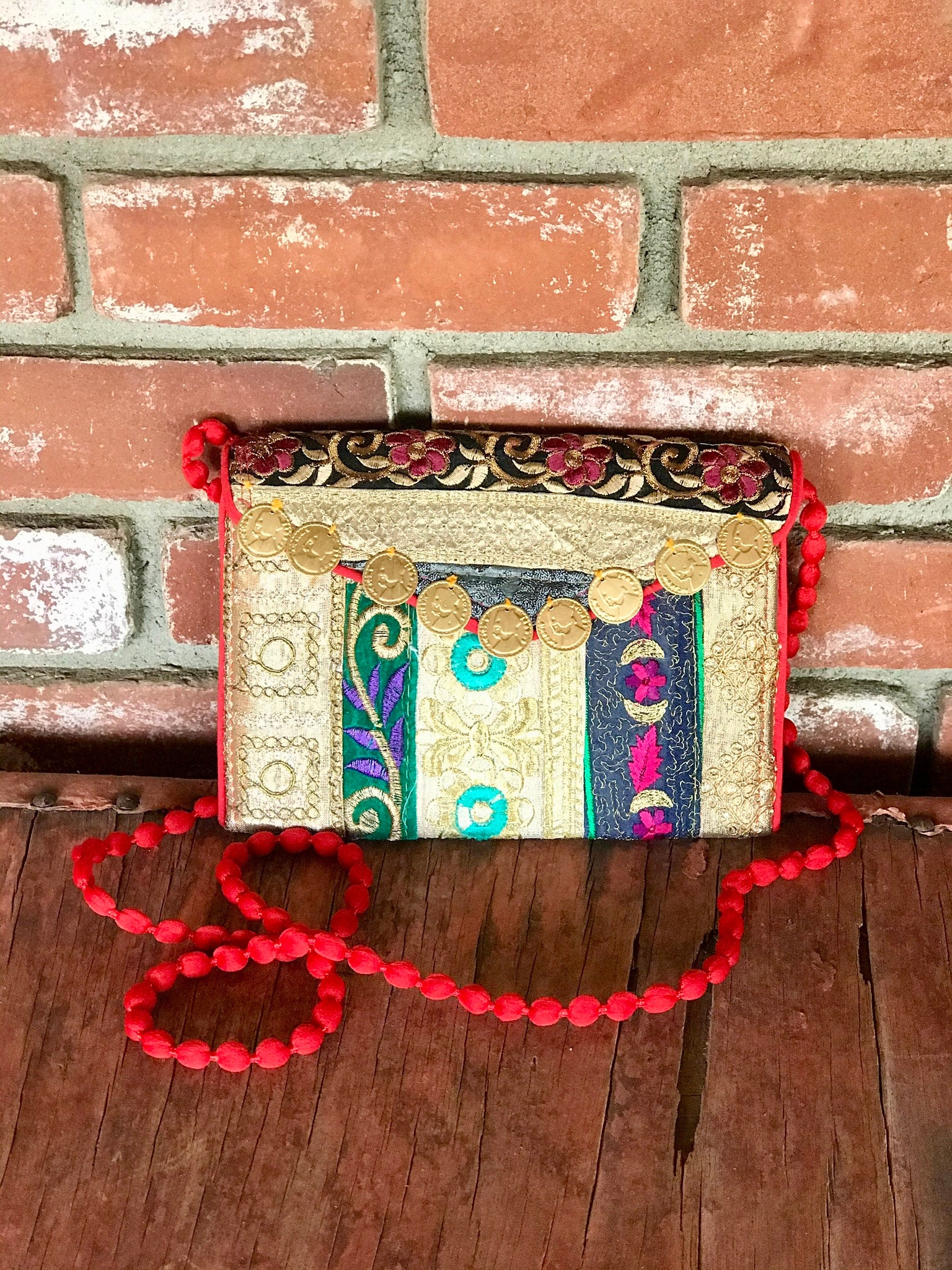 Indian Crossbody bag Embroidered Handbag Bohemian Handbag Ethnic Style ...