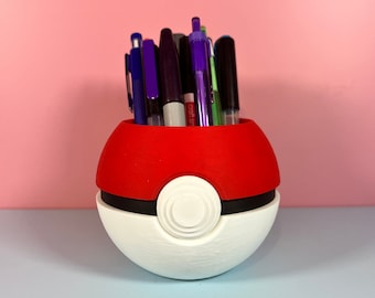Pokeball Pen/pencil Holder Pokemon Inspired - Etsy
