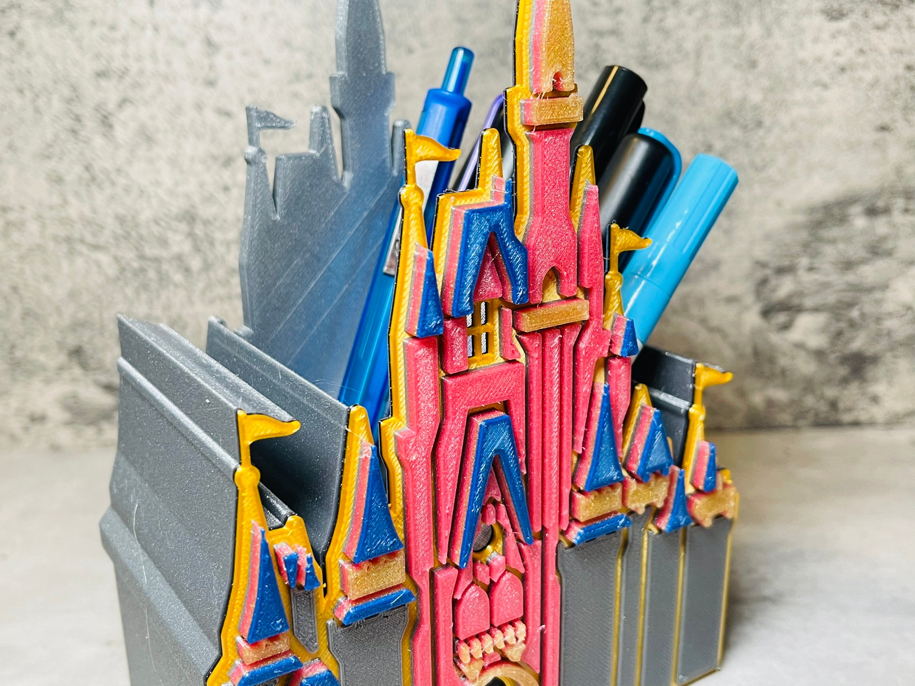 Pen and Pencil Holder Castle Makeup Brush Holder Desk - Etsy