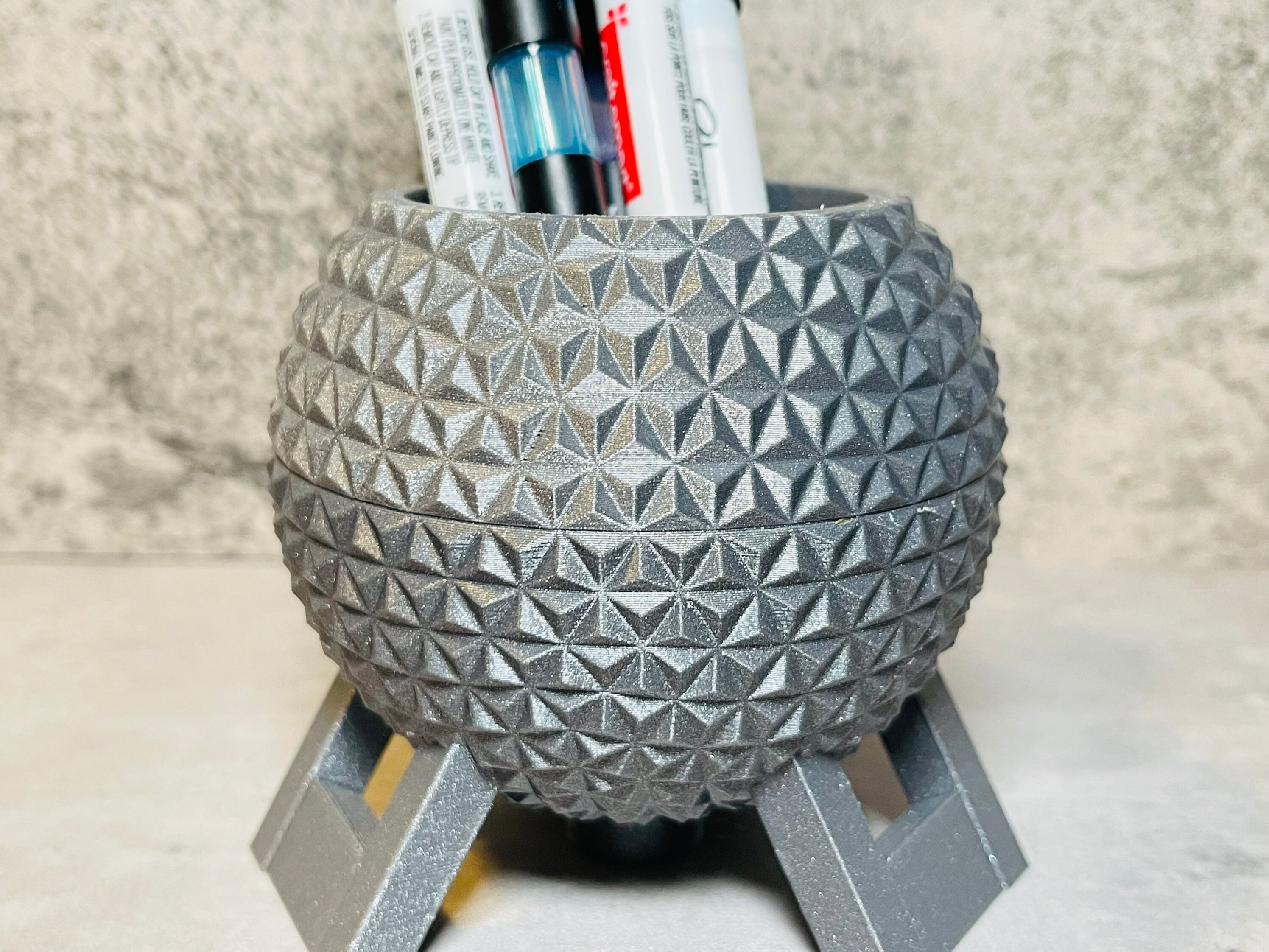 Spaceship Earth Pen and Pencil Holder Makeup Brush Holder - Etsy