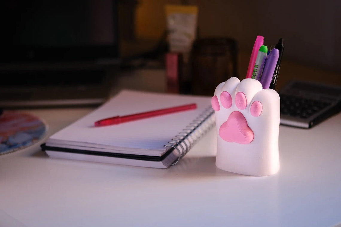 Kawaii Cat Paw Pen Holder - Etsy