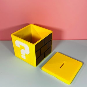 Mario Coin Bank / Question Mark Block Piggy Bank / Game Room ...