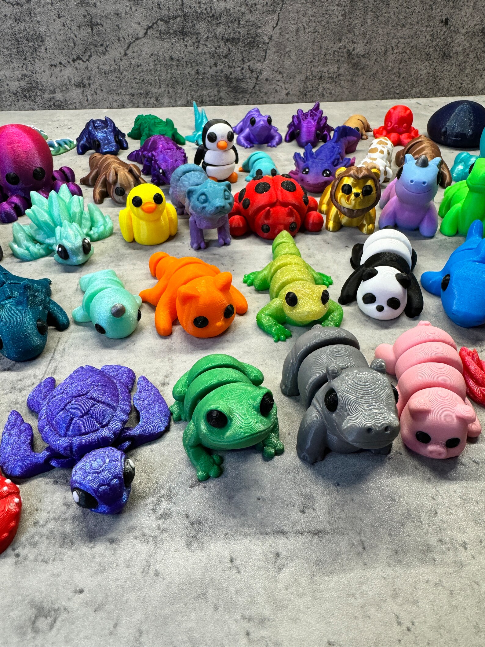 3D Printed Articulated Mini Figures / 5 Pack / Fidget Toy - Etsy