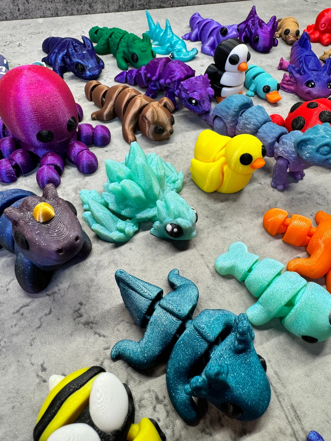 3D Printed Articulated Mini Figures / 5 Pack / Fidget Toy - Etsy