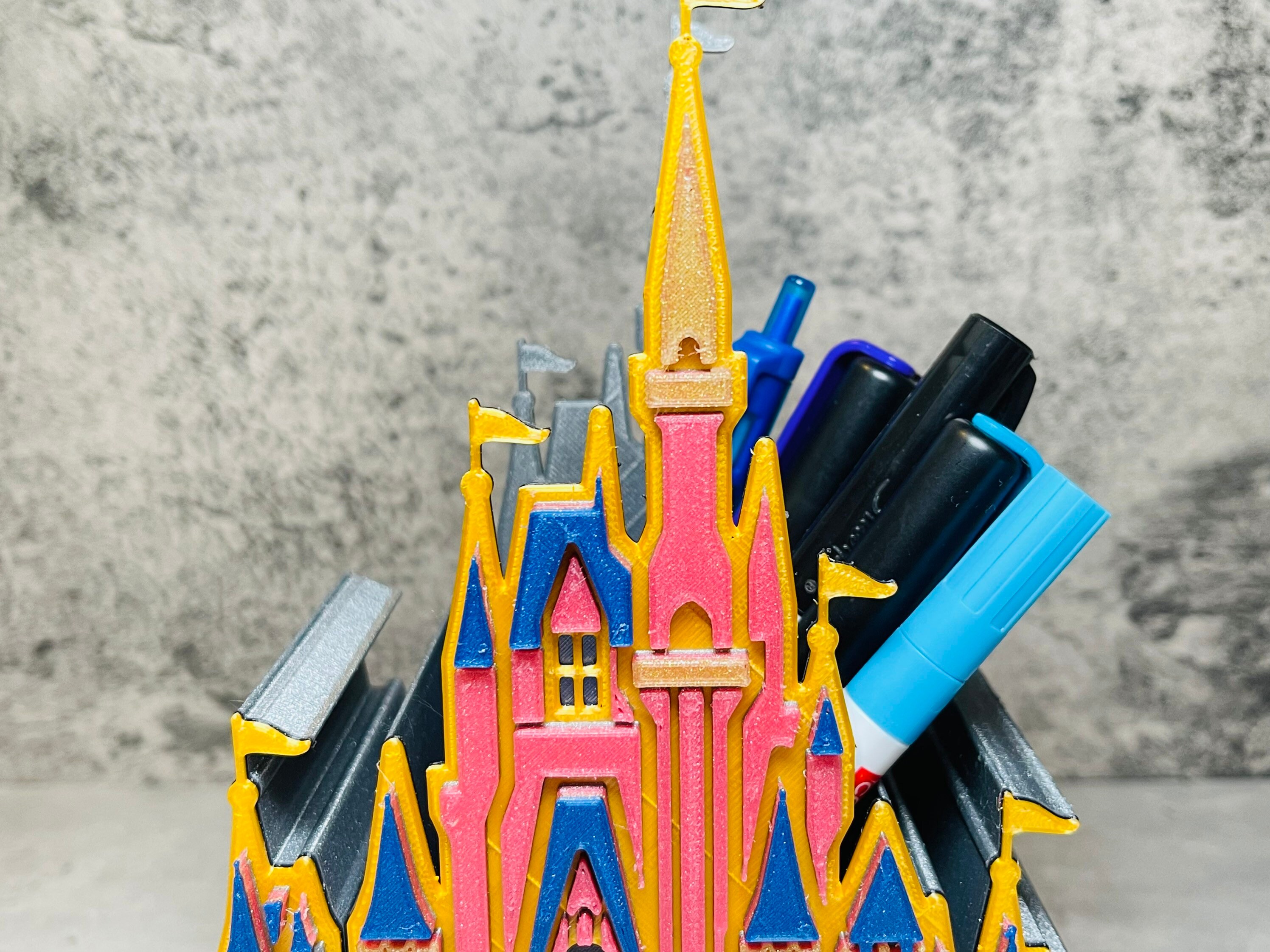 Pen and Pencil Holder | Castle Makeup Brush Holder | Desk Accessories ...
