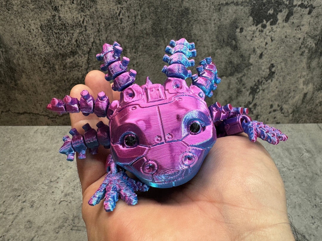 3D Printed Articulated Robot Axolotl / Fidget Toy - Etsy