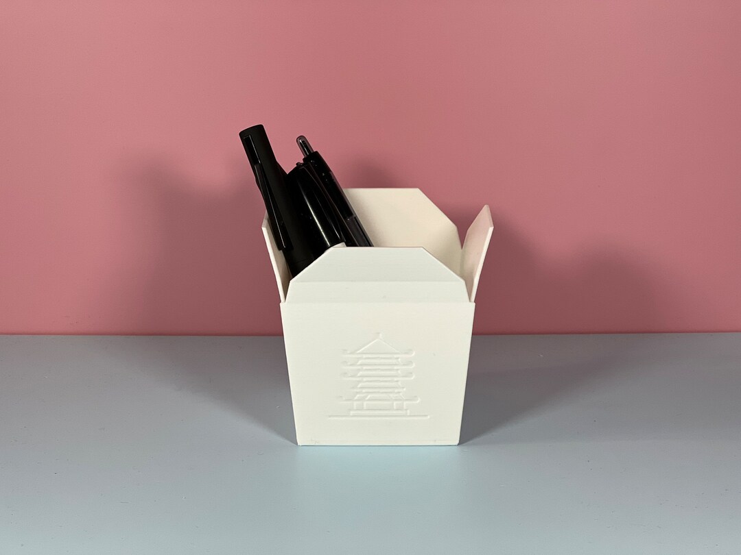Chinese Take Out Box Pen Holder - Etsy