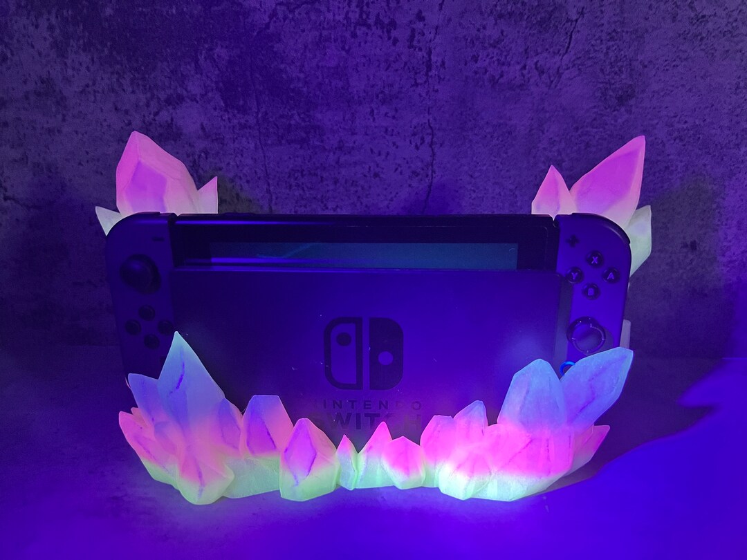 Glow in the Dark Crystal Switch Dock | Switch 2 Crystal Dock - Etsy