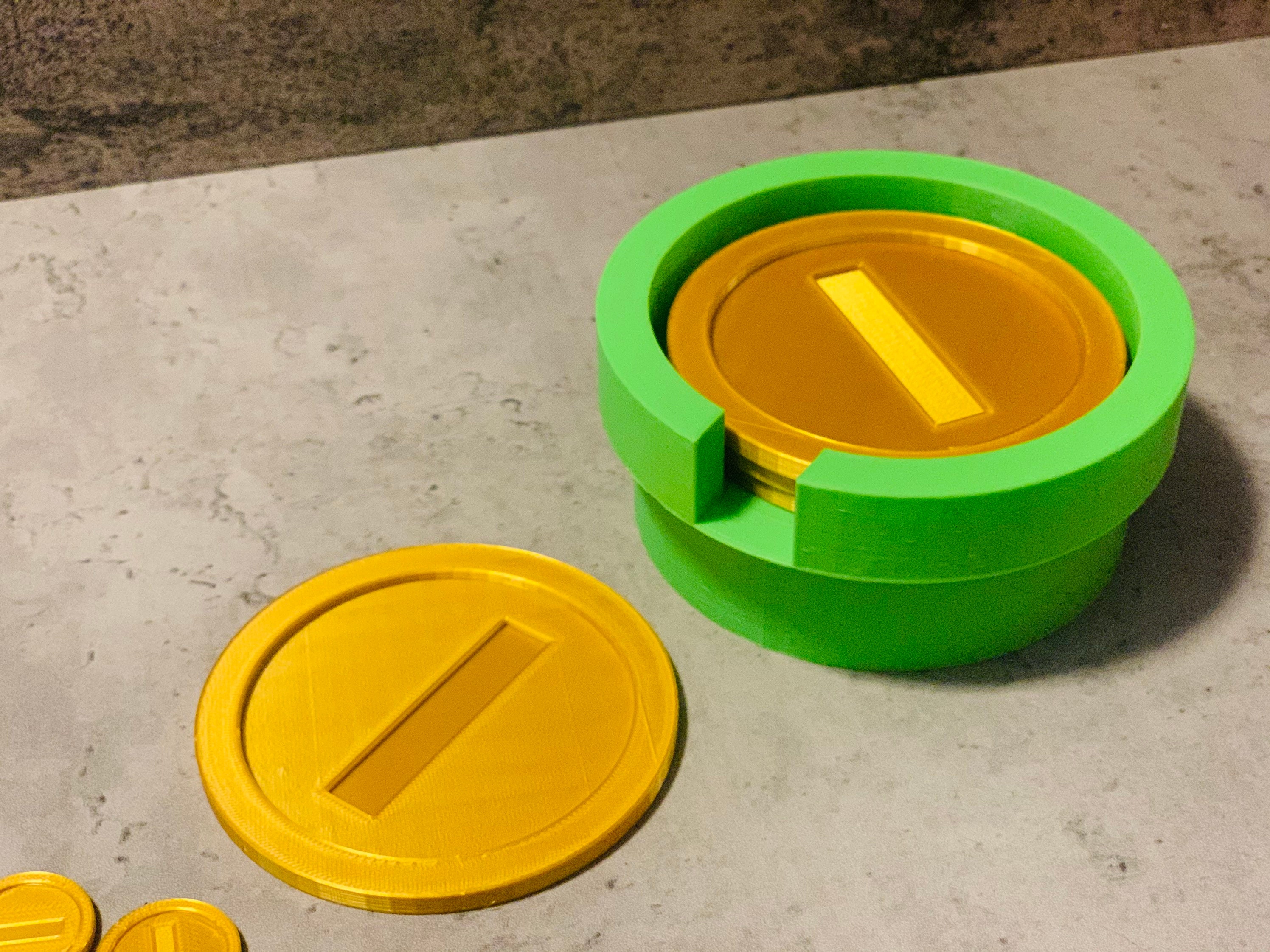 Mario Bros Coin Coasters Game Room Coasters Video Game - Etsy
