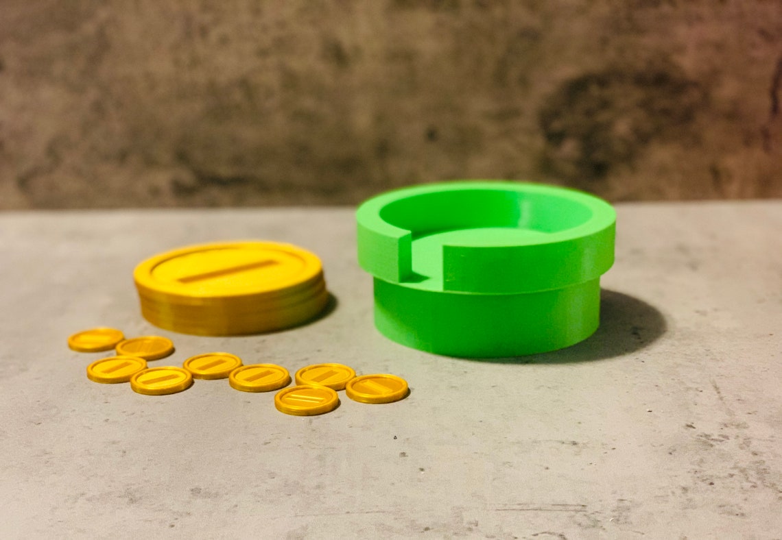 Mario Bros Coin Coasters Game Room Coasters Video Game - Etsy