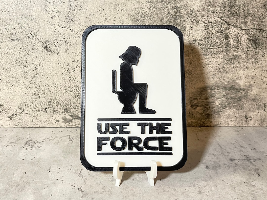 Use the Force Bathroom Sign - Etsy