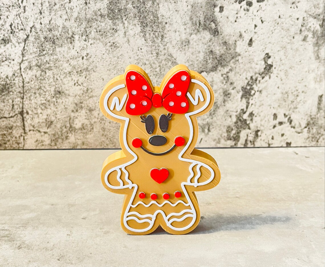 Gingerbread Mickey and Minnie Tier Tray Christmas Decorations - Etsy
