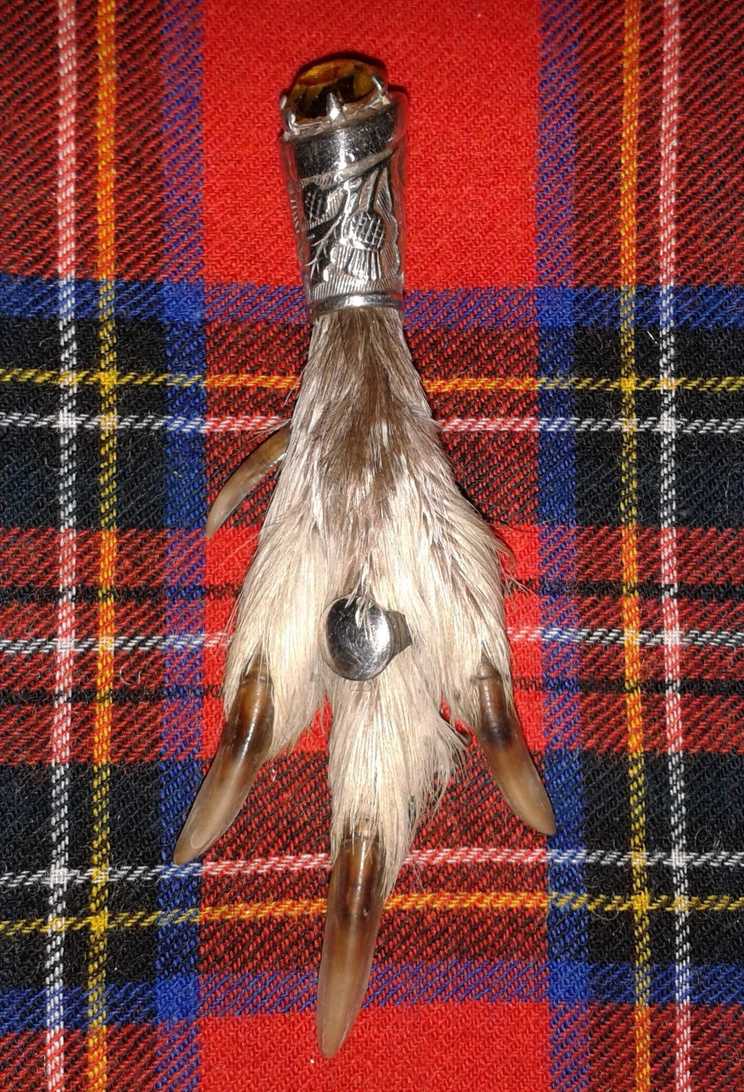Silver-mounted Grouse Claw Kiltpin - Etsy