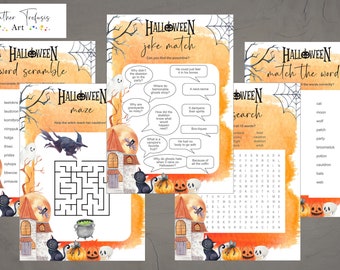 Kids Halloween Game Bundle Halloween Games Printable - Etsy
