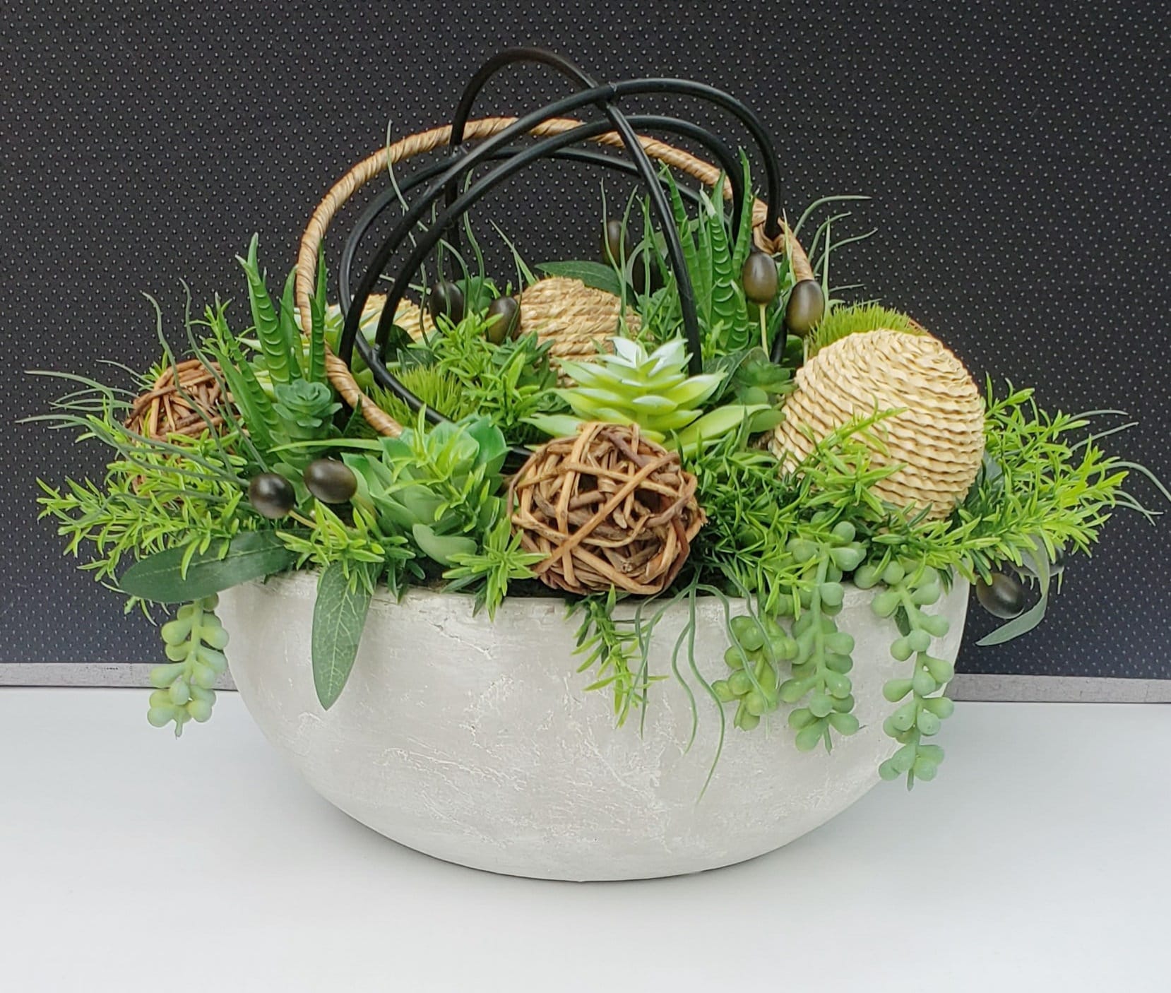 Nature Inspired Table Decor, Centerpiece, Mantle Arrangement, Faux ...
