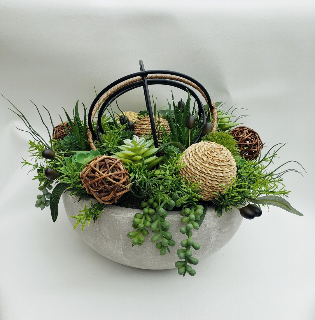 Nature Inspired Table Decor, Centerpiece, Mantle Arrangement, Faux ...