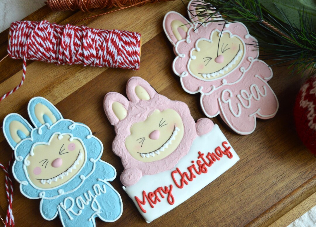 Labubu Personalized Cookies-labubu-iced Cookies-christmas Gift ...