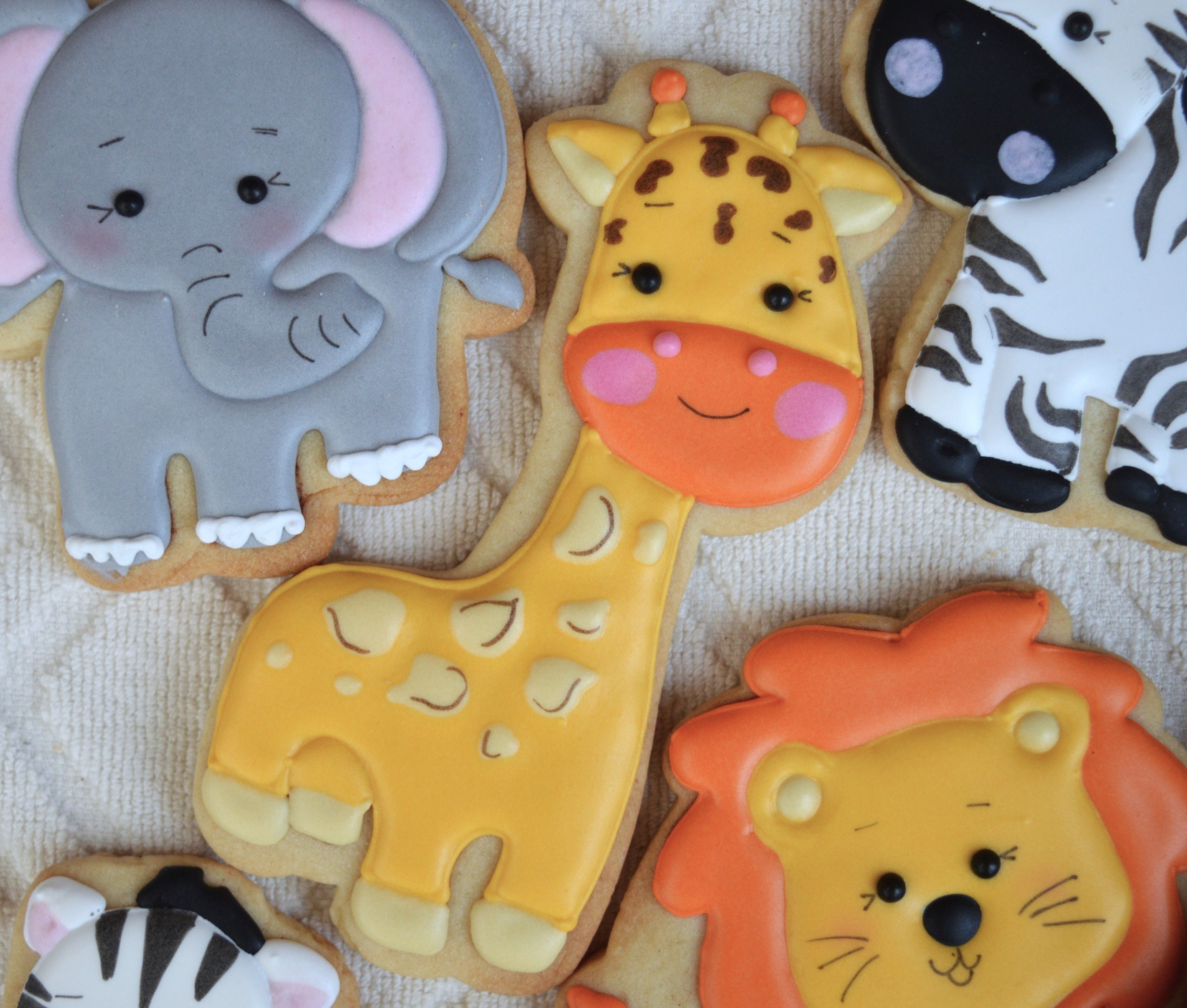 Jungle Animals Biscuits-birthday Party-jungle Party- Bag Fillers ...