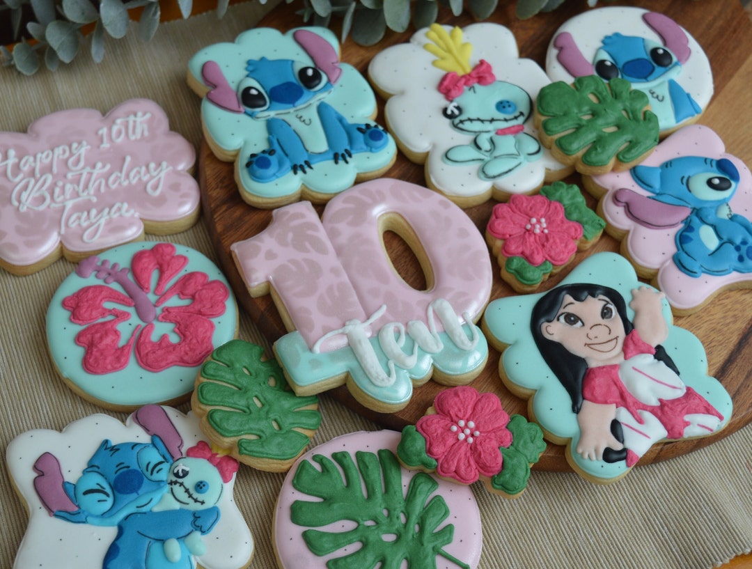 Stitch Cookies-stitch-birthday Cookies-birthday Gift-birthday Present ...