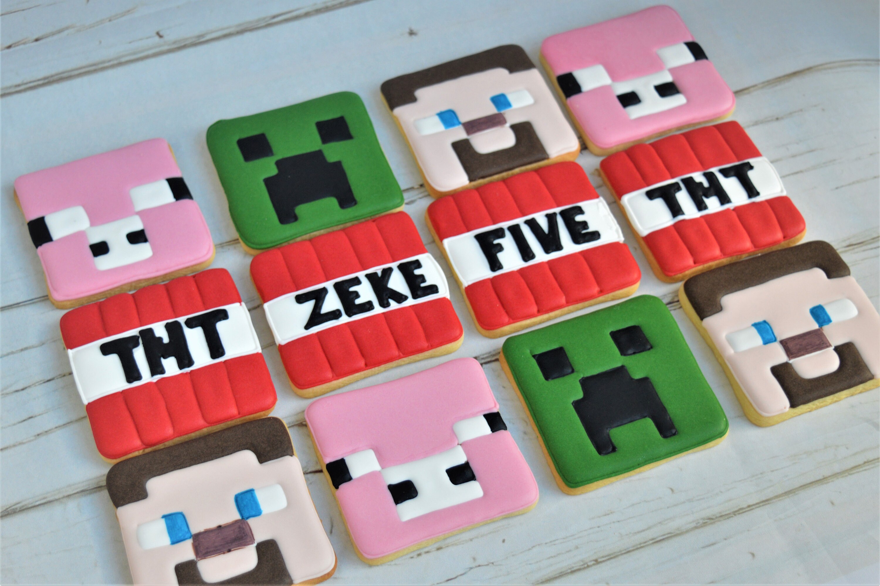 Minecraft Biscuits minecraft Party Birthday Gift - Etsy UK
