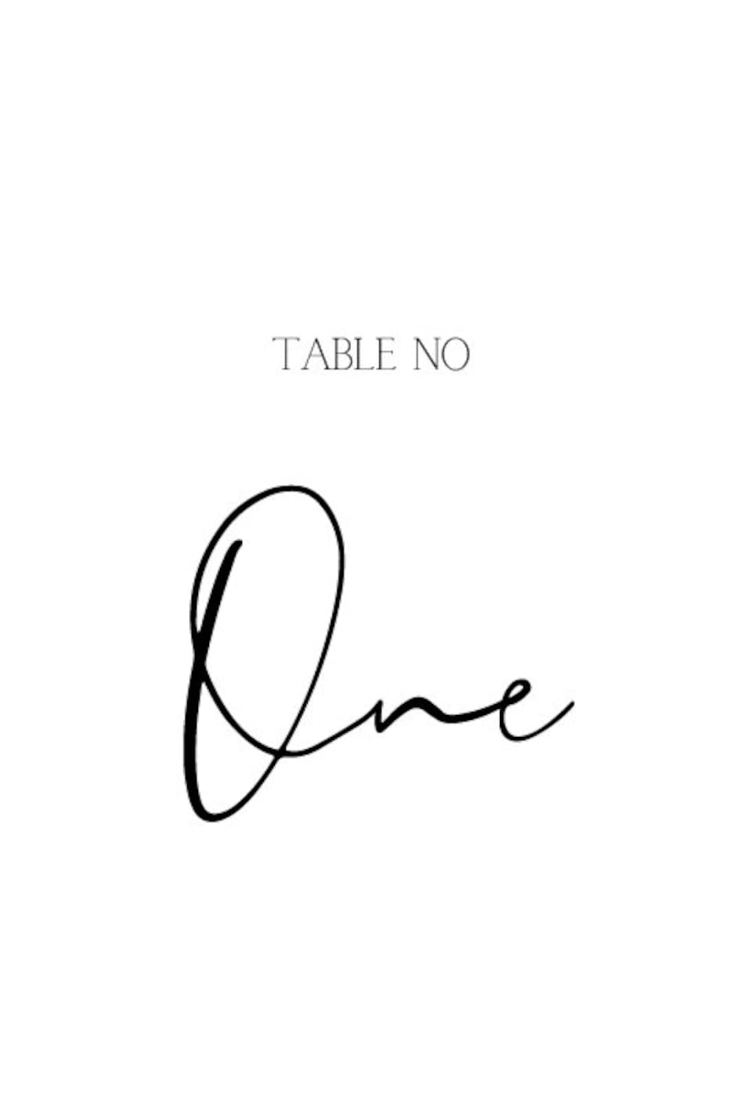 Modern Printable Table Numbers, Instant Download, Wedding Printable ...