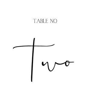 Modern Printable Table Numbers, Instant Download, Wedding Printable ...