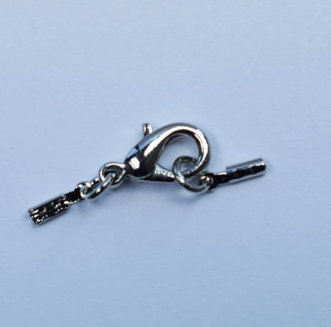 Leather Cord Clasp, 1mm, Silver or Gold, Chain Clasp, Cord Clasp, Clasp ...