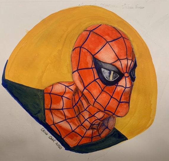Spider-man Original Watercolor Painting Alex Ross Style | Etsy