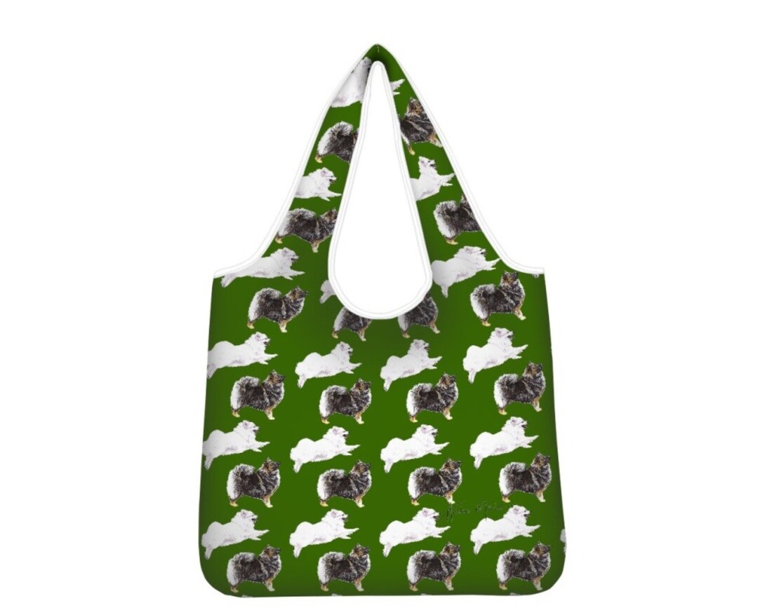 German Spitz Shopping Bag Reusable Foldable & Washable Attractive Spitz ...