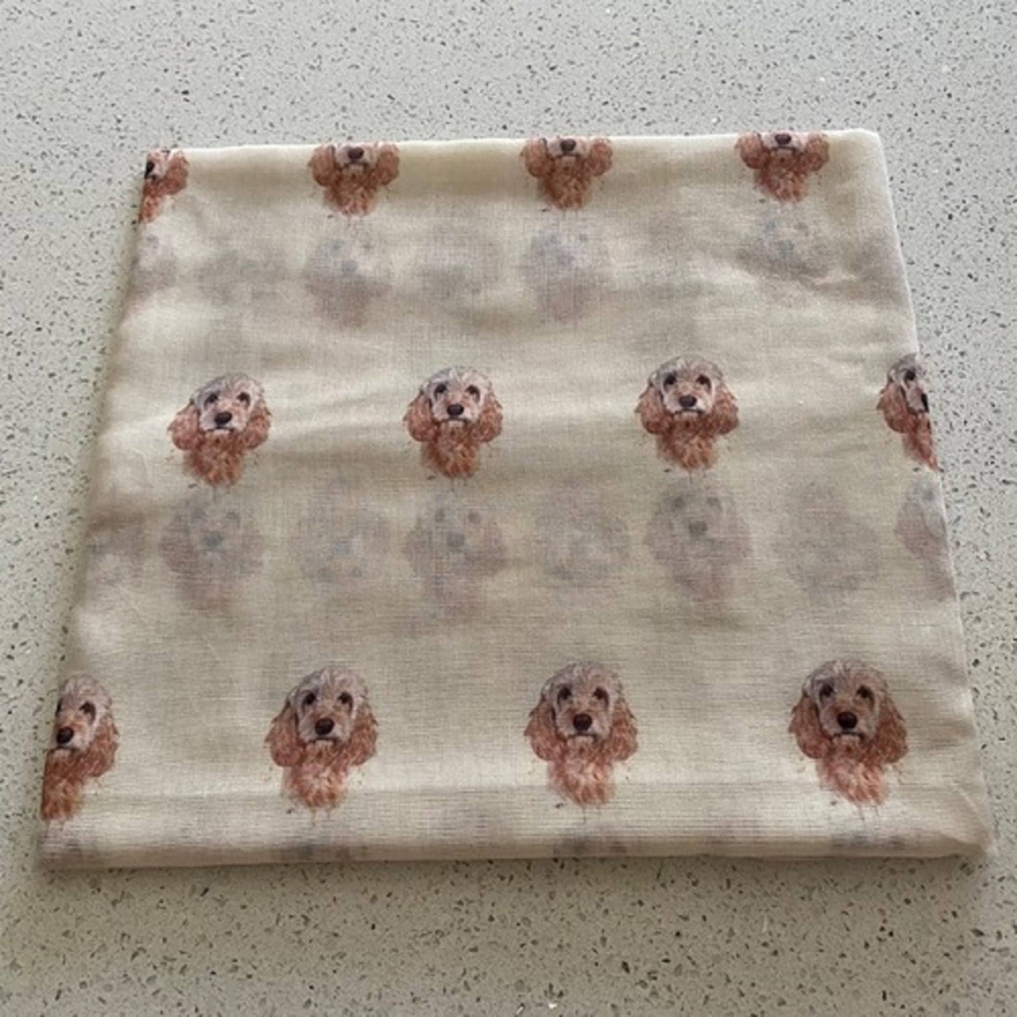 Cockapoo Dog Print Ladies Scarf Available in Cream and Grey | Etsy