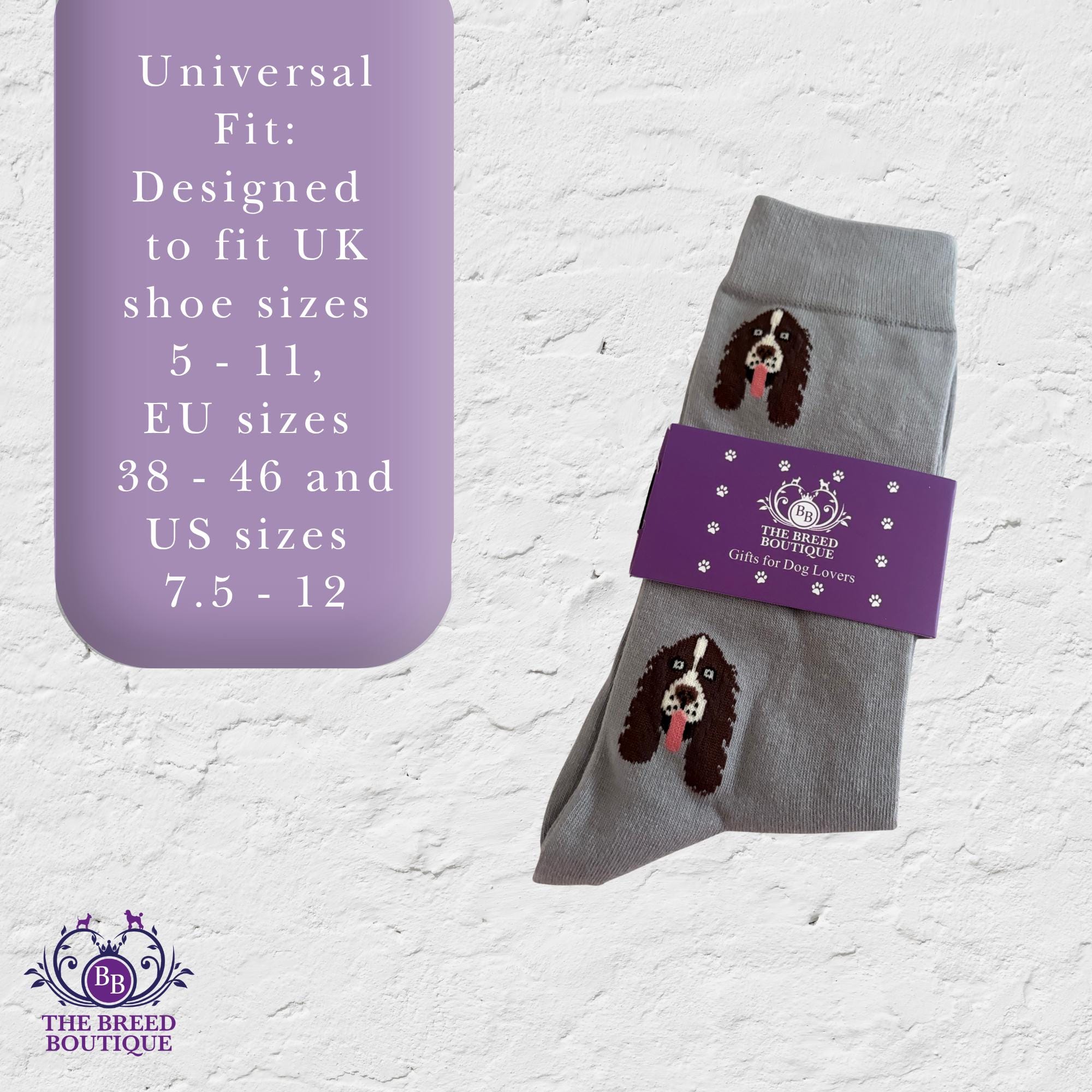 Springer Spaniel Dog Print Socks: Unisex Dog Lover Gift - Etsy UK