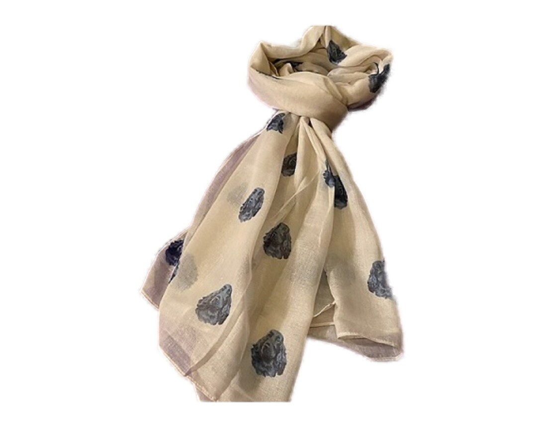 Black Cocker Spaniel Dog Print Ladies Scarf - Etsy