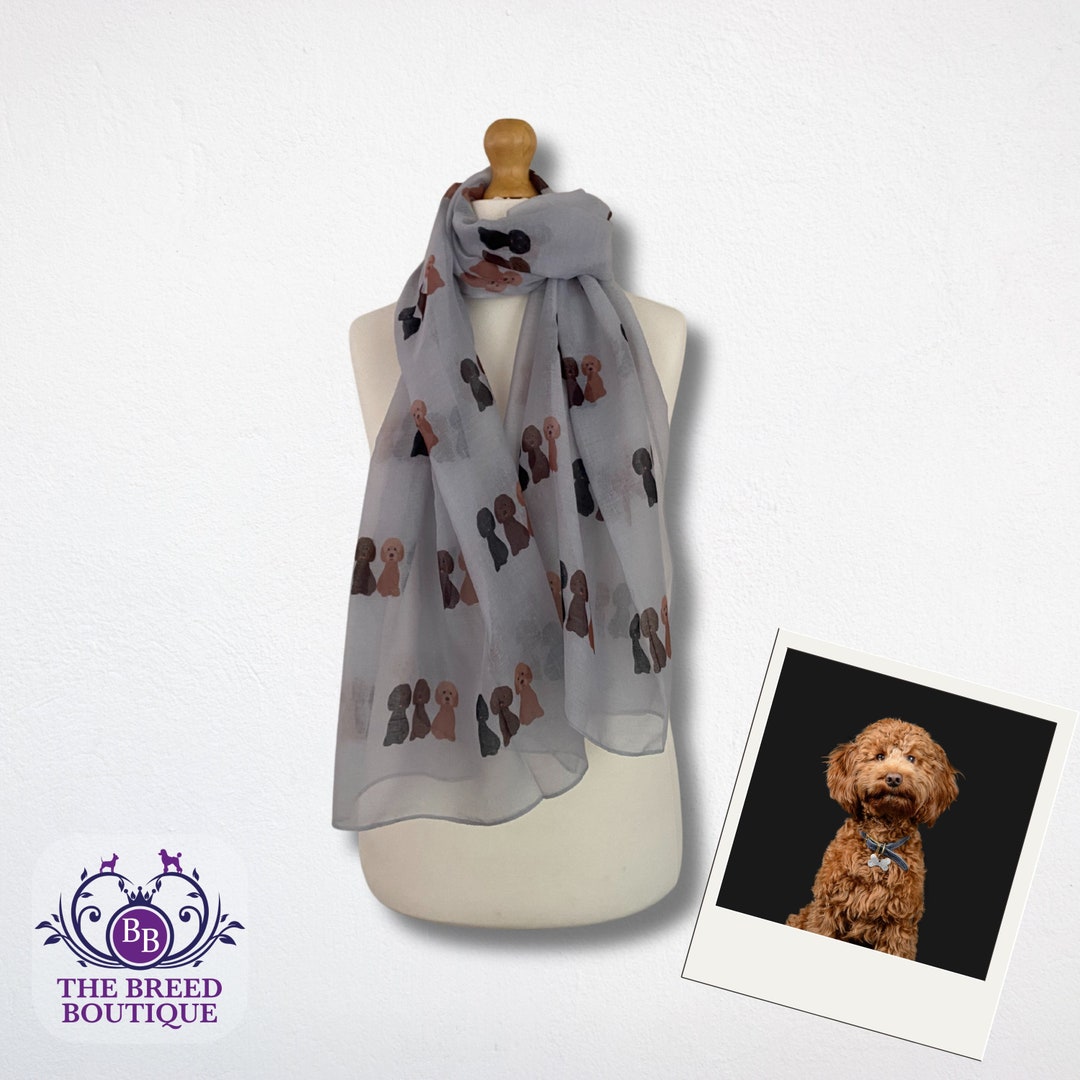 Cockapoo Scarf A Trio of Cockapoo's - Cream, Chocolate and Black ...
