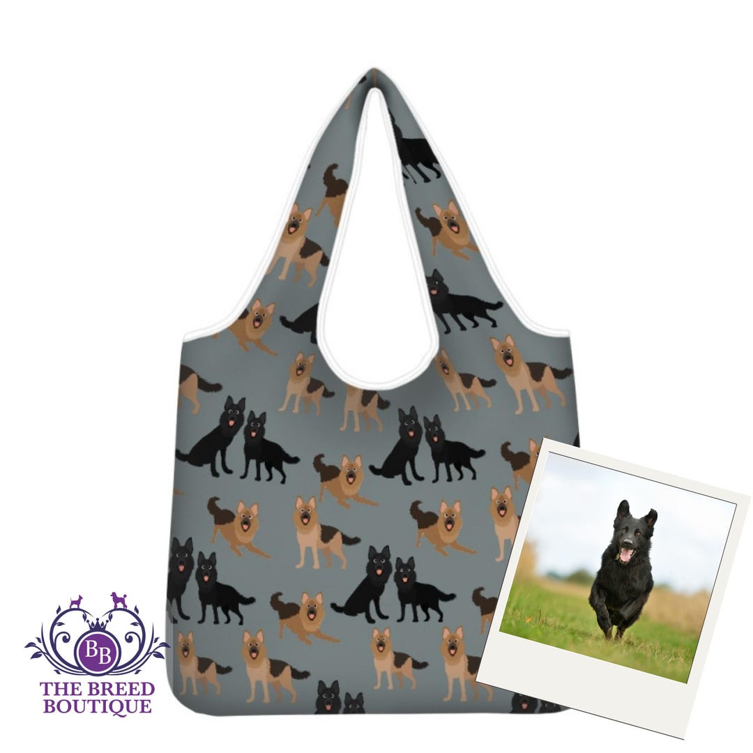 German Shepherd Dog Shopping Bag Foldable Washable & Reusable Double ...