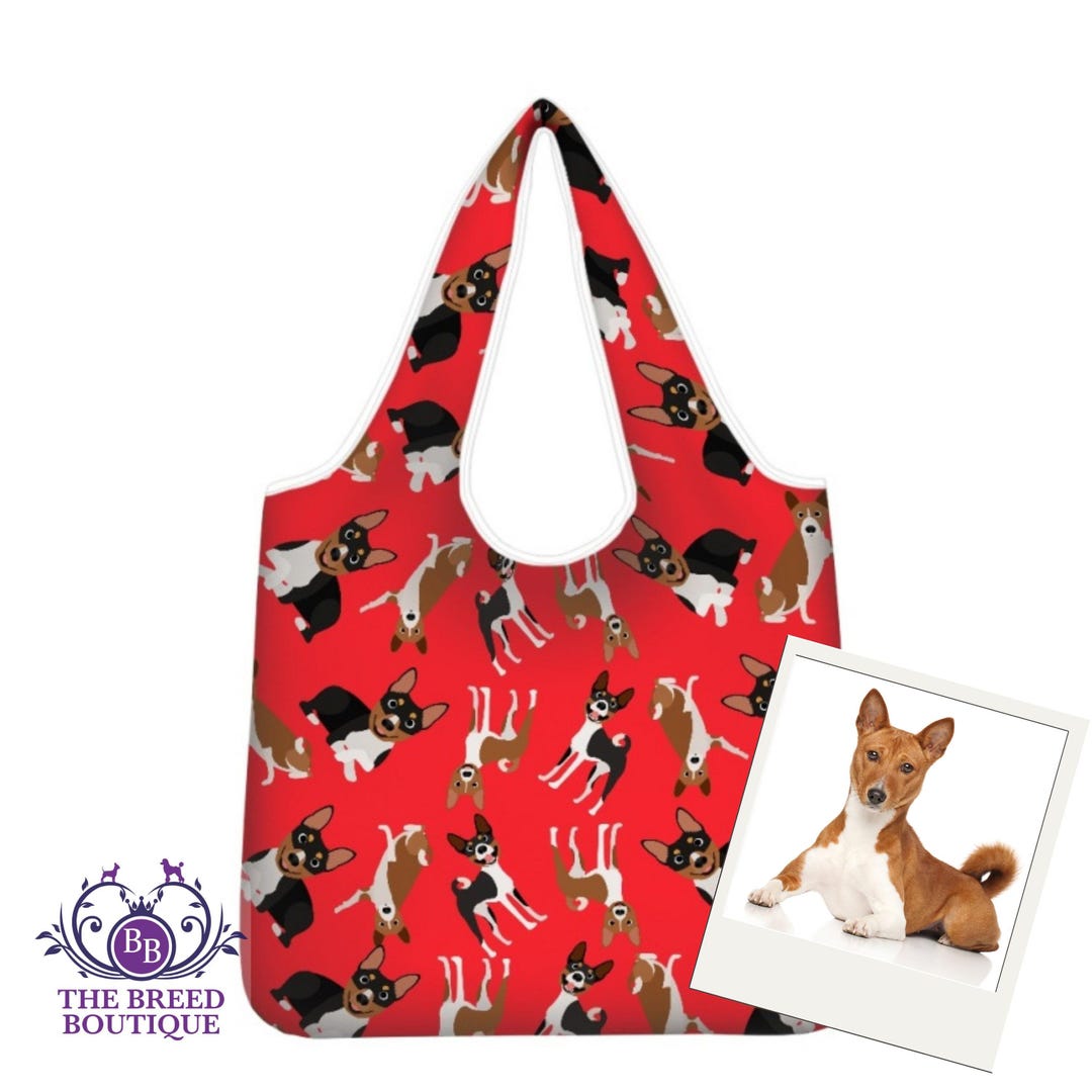 Basenji Dog Reusable Shopping Bag: Foldable Polyester Tote - Etsy