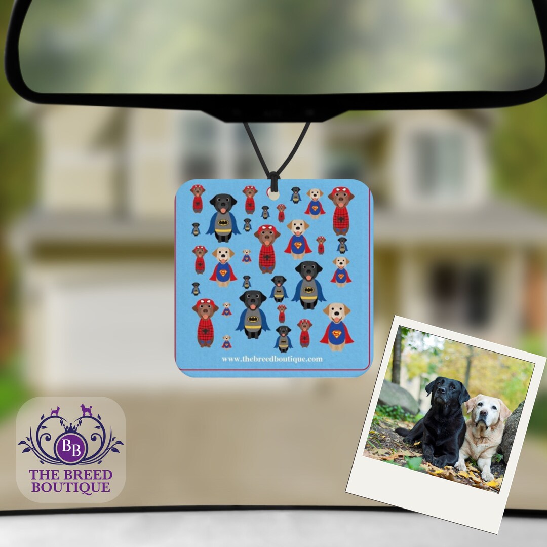 Labrador Superheroes Vanilla Air Freshener - Freshness With Canine ...
