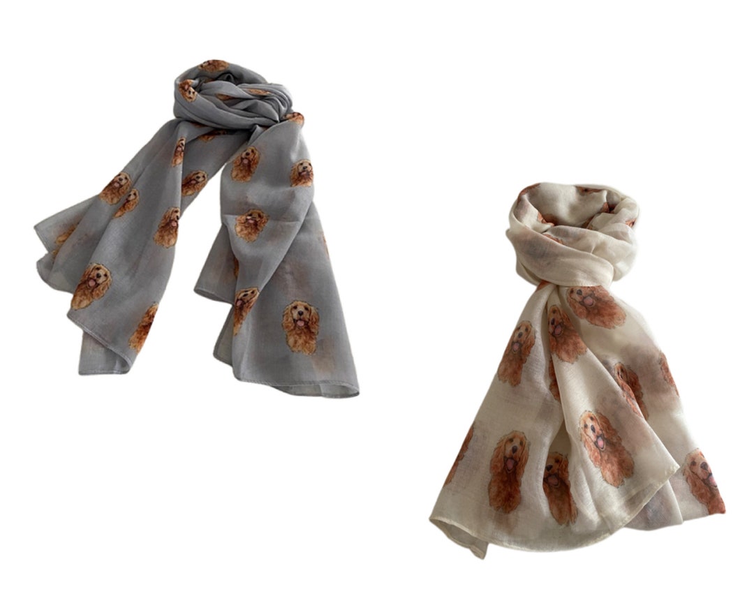 Cocker Spaniel Dog Print Ladies Scarf 2 Colour Choices - Etsy UK