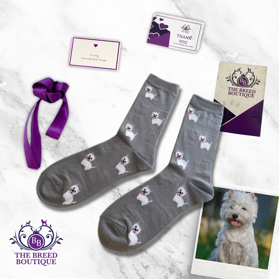 West Highland Terrier Socks Unisex One Size Fit UK 5 - 11, EU 38 - 46 ...