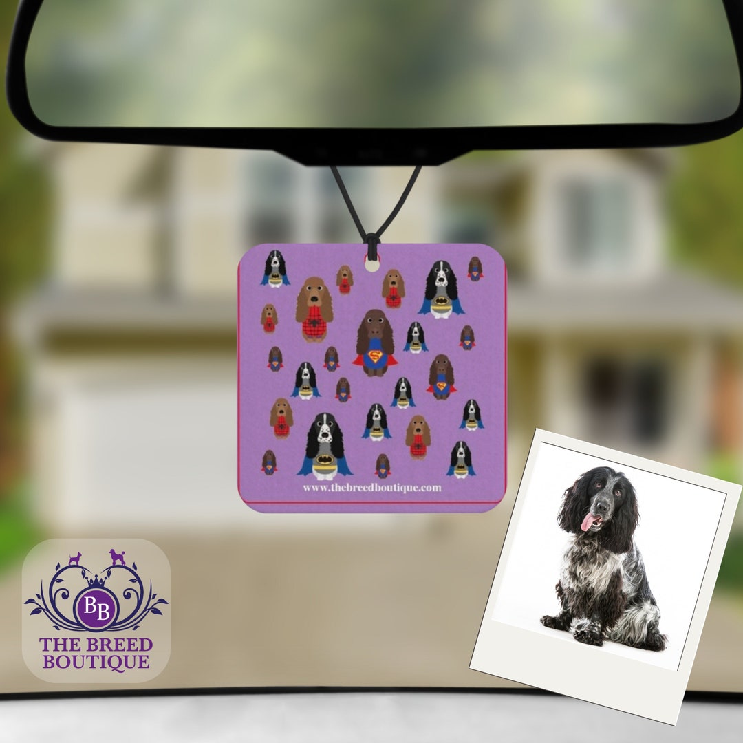 Cocker Spaniel Superhero Air Freshener: Vanilla Scent, Car/home - 2 ...
