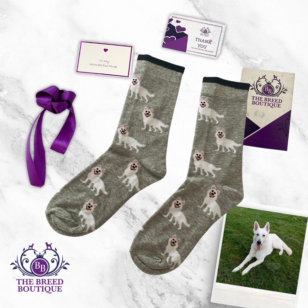 Swiss Shepherd Socks: Unisex Dog Breed Design, One Size Fit - Etsy UK